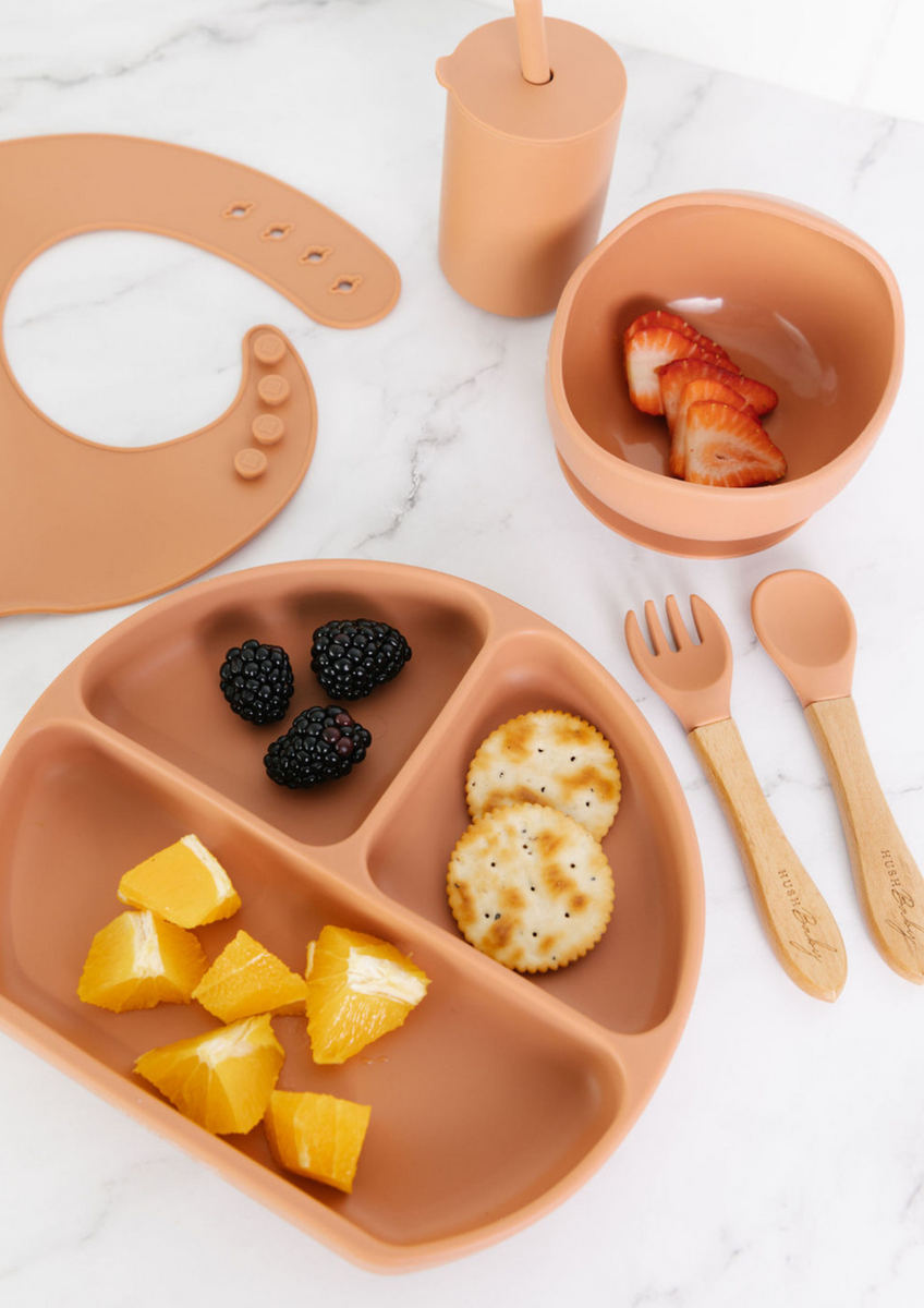 Meal Time 6 Piece Set - No gift box (plate, bowl, bib, sippy cup, spoo ...